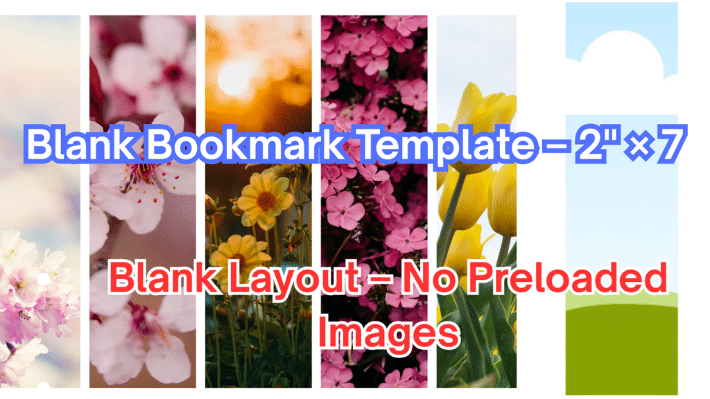 Blank Bookmark Template – 2″ × 7″ Canva Editable Layout (No Images ...